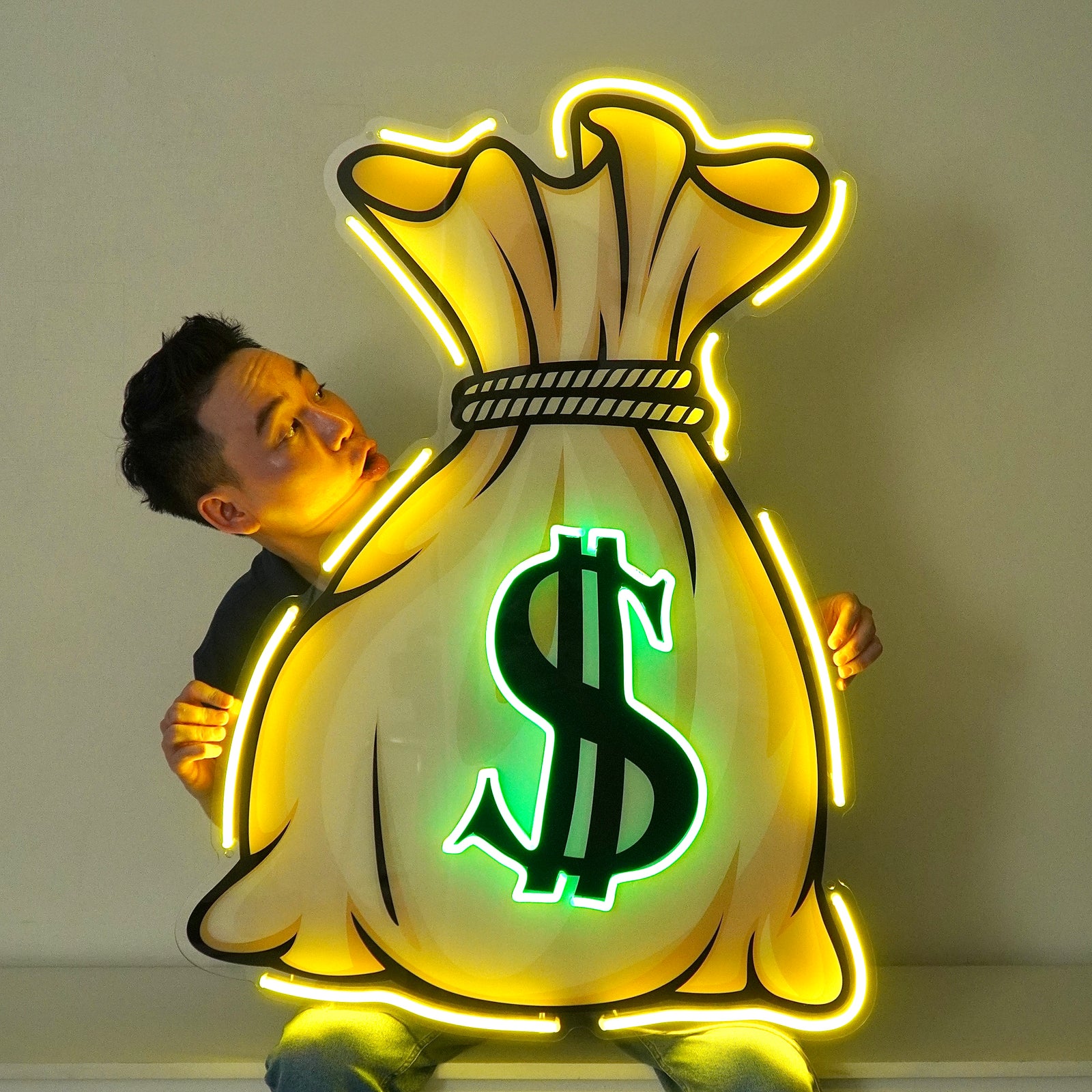 Money Bag Led Neon Acrylic Artwork