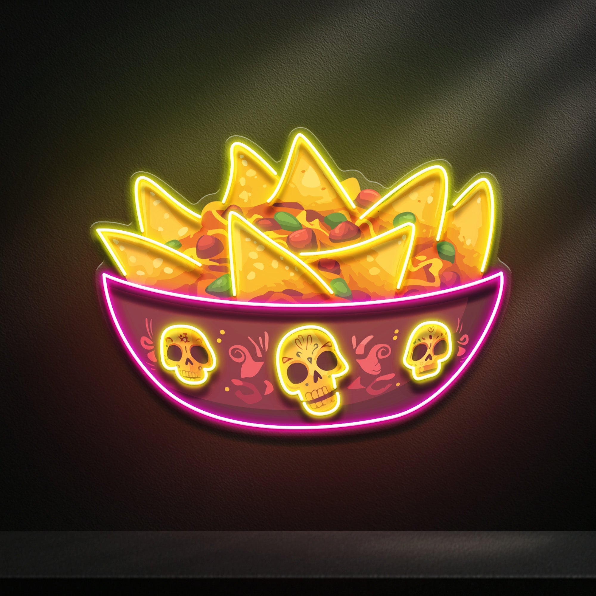 Deadly Delicious Nachos LED Neon Sign Light Pop Art