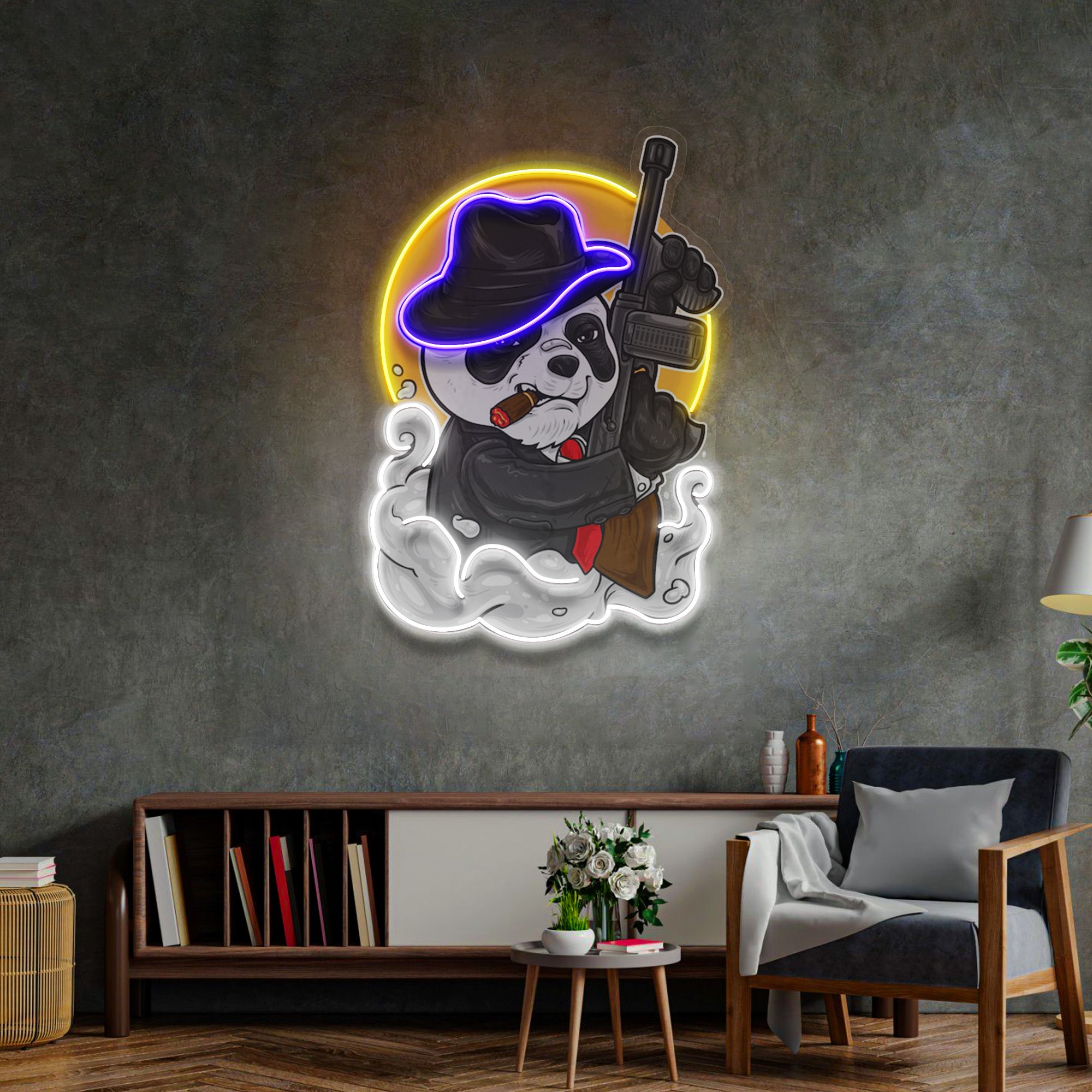 Panda Mafia LED Neon Sign Light Pop Art