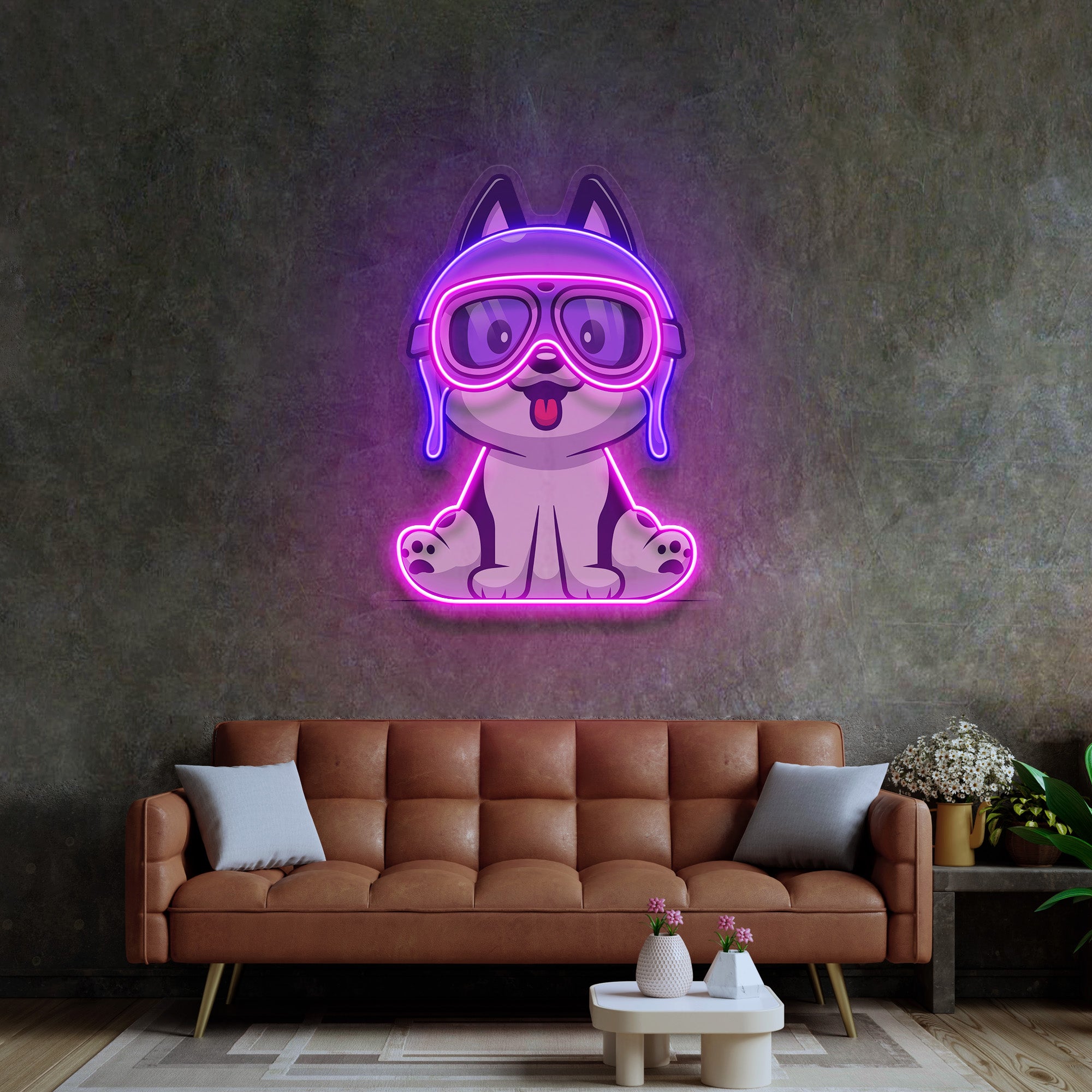 Pilot Dog LED Neon Sign Light Pop Art