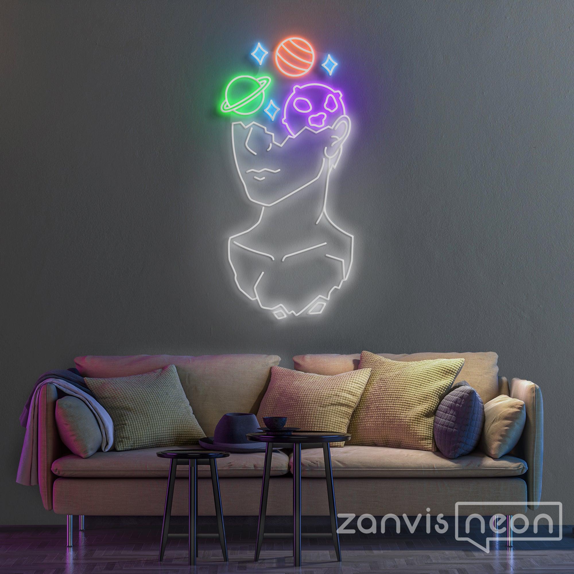 Galaxy Brain Neon Sign