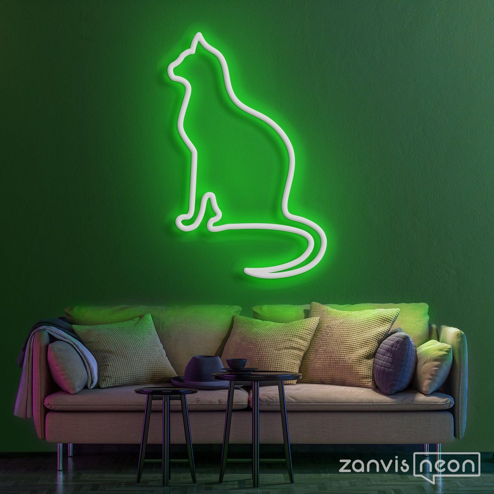 Peaceful Cat Neon Sign