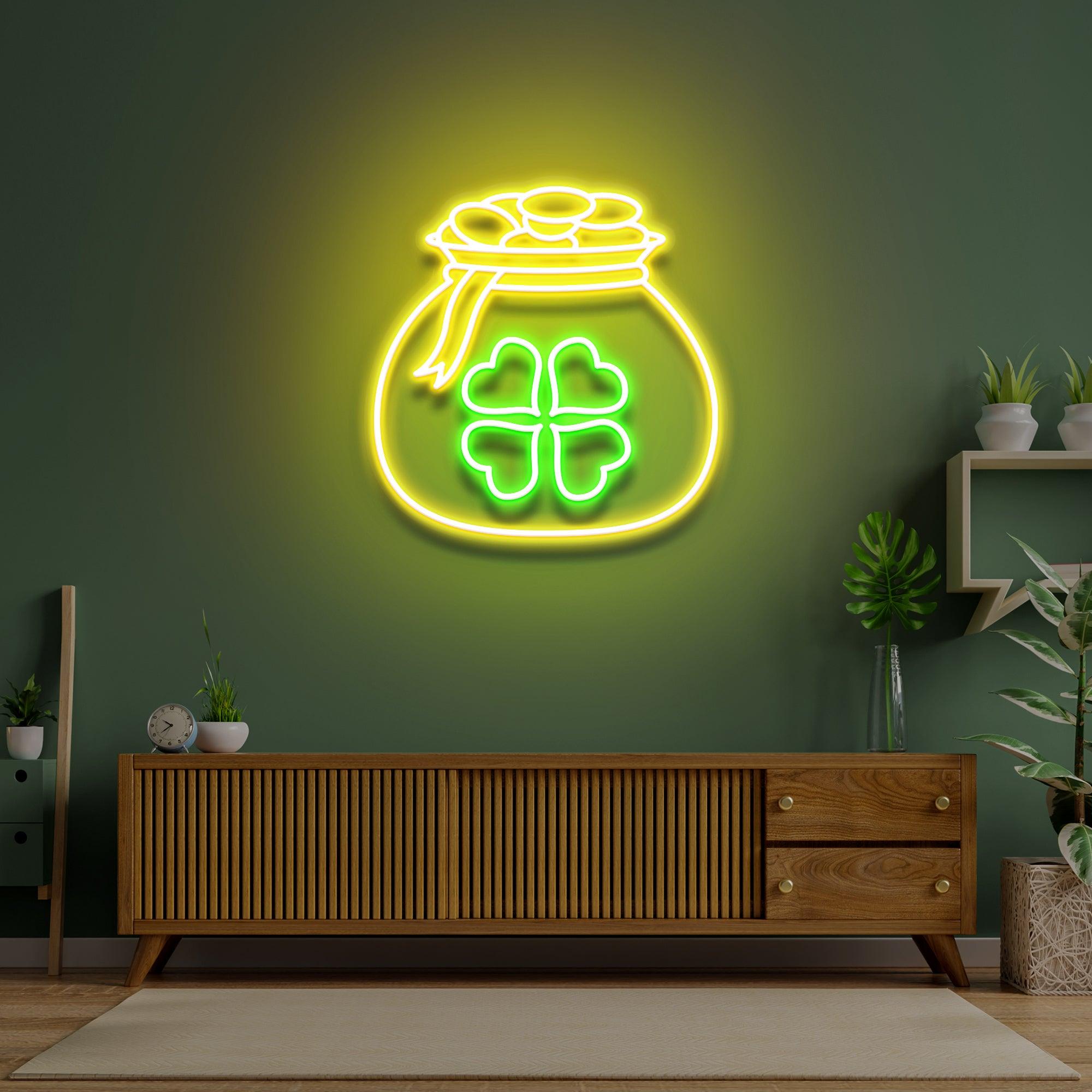 Pot of Gold Saint Patrick Day LED Neon Signs