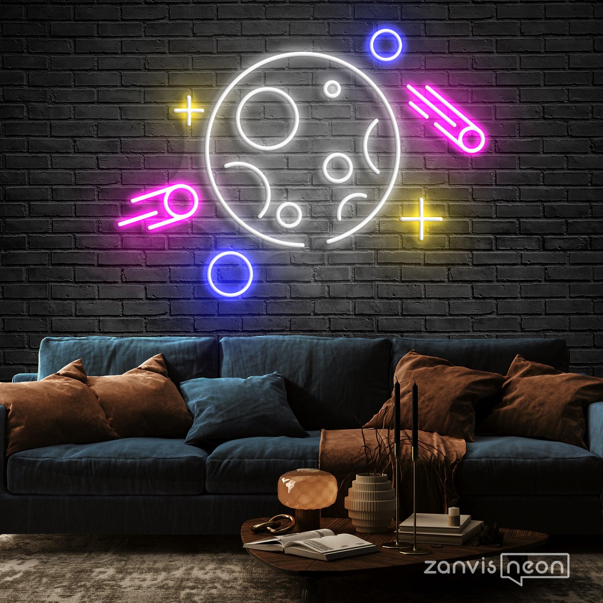 The Moon Neon Sign