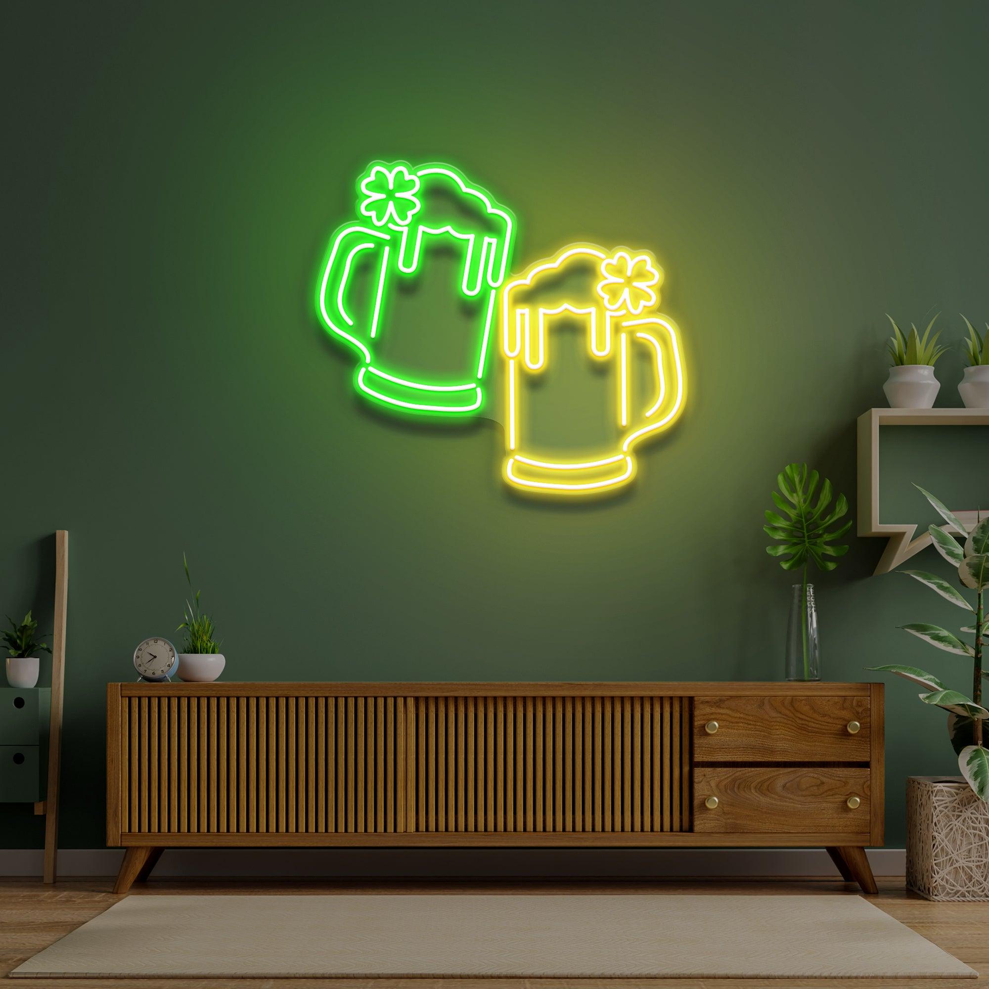 Two Beers Saint Patrick Day LED Neon Signs