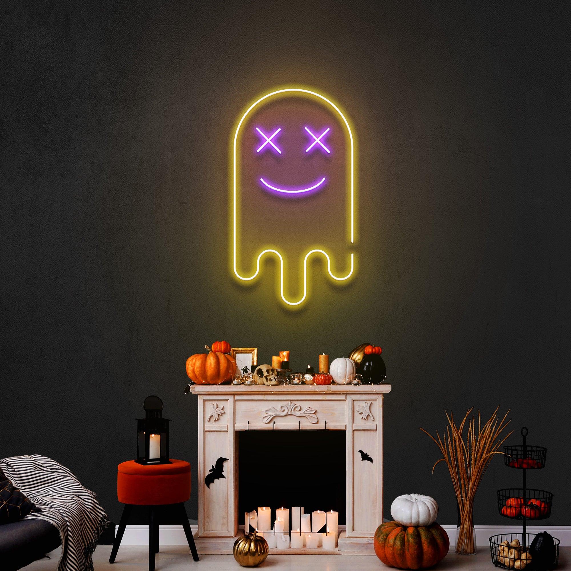 Smiling Ghost Neon Sign